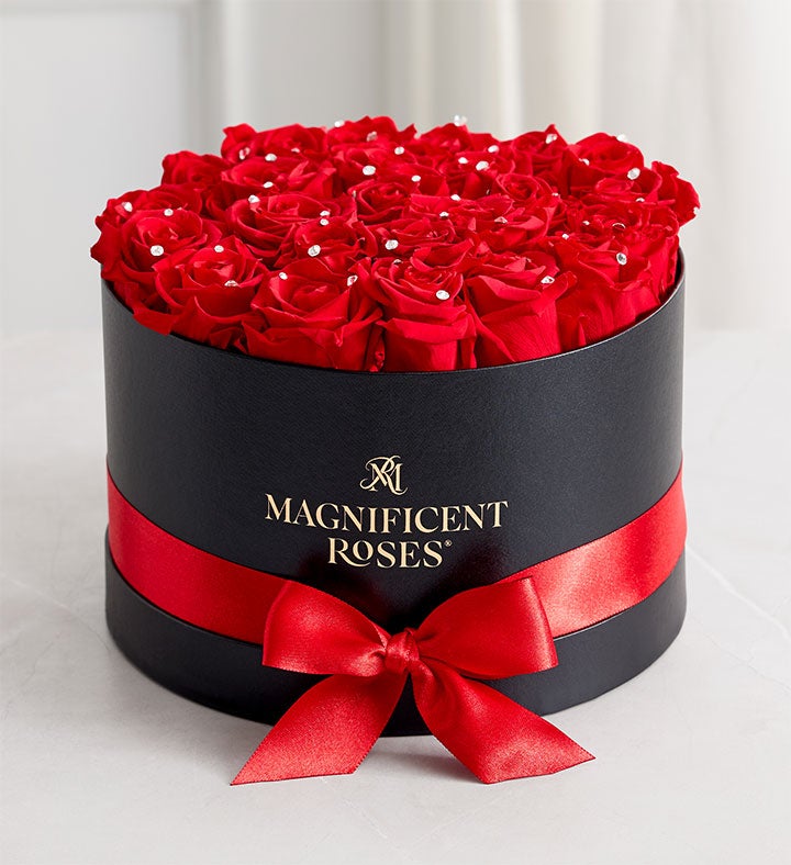 Magnificent Roses® Preserved Sparkle Red Roses