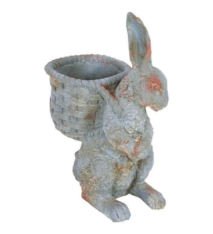 Roman The Carrot Collector Rabbit Statue - 17-inch
